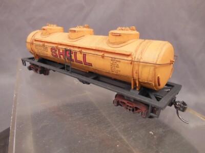 HO SCALE SHELL 3 DOME TANK CAR WEATHERED | eBay