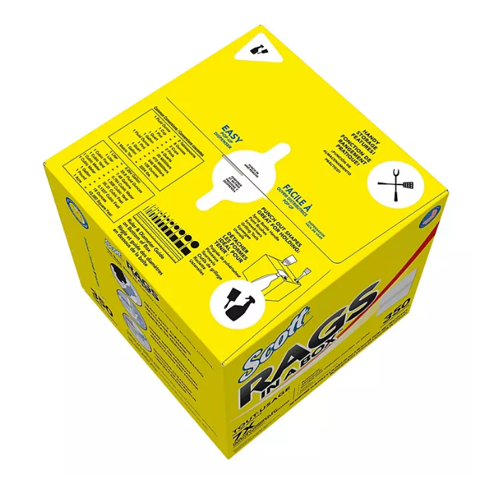 Scott Shop Rags In a Box (350 sheets) 36000756500 | eBay