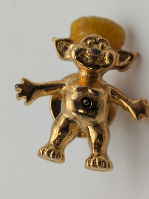 Troll Doll Lapel Pin Gold Toned Metallic | eBay
