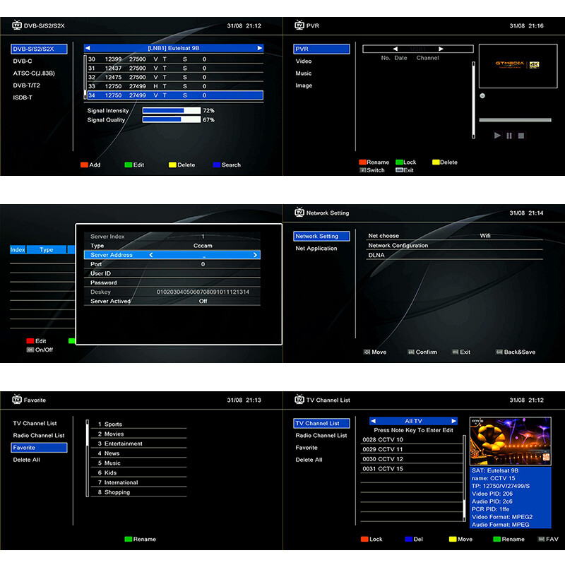 GTMEDIA V8 UHD 4K Sat Receiver For Mars Sky uk Decoder DVB-S2/S2X/T2/C ...