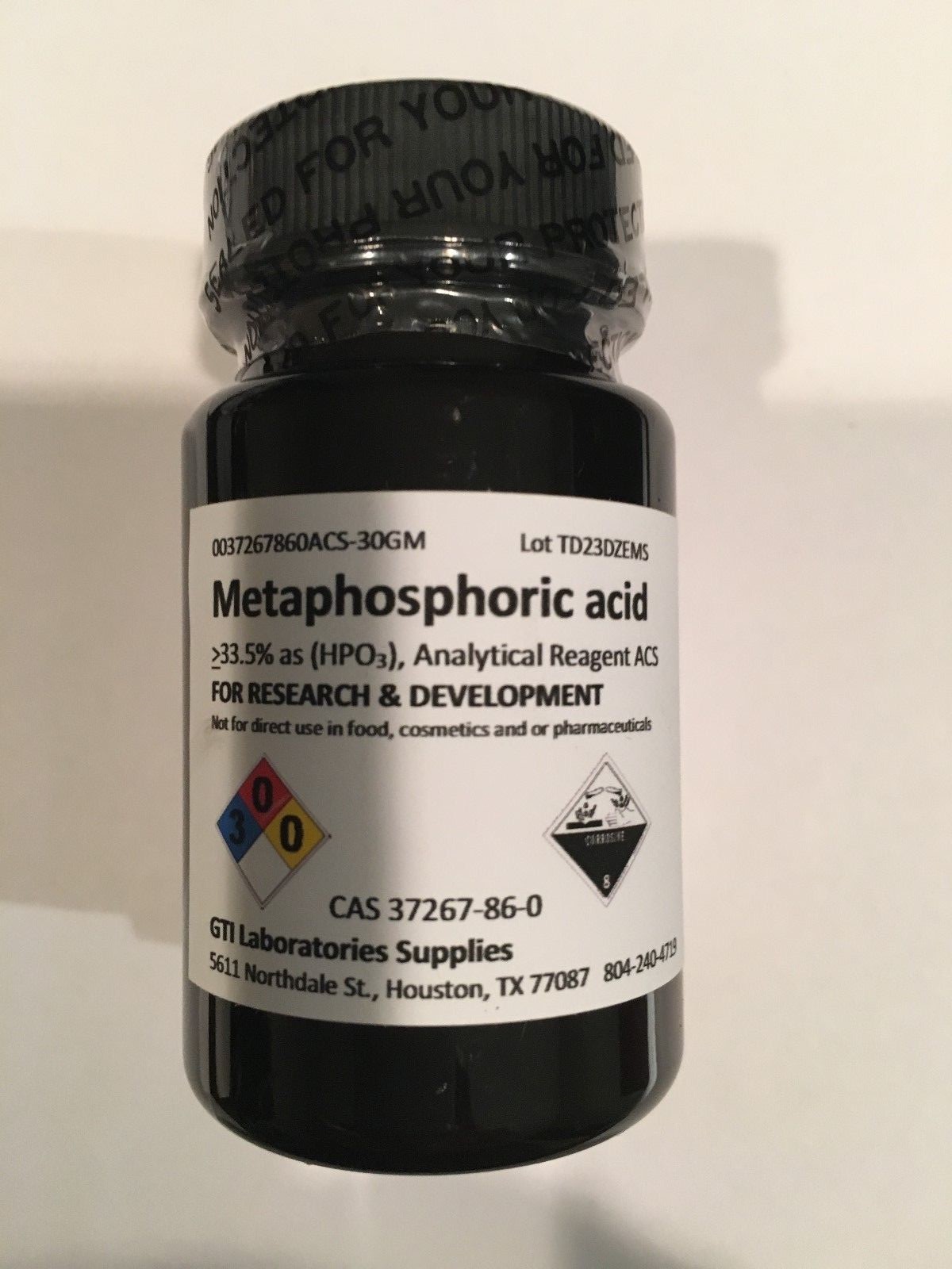 Metaphosphoric acid, 35.1% by acidimetry as HPO3, Analytical Reagent ...