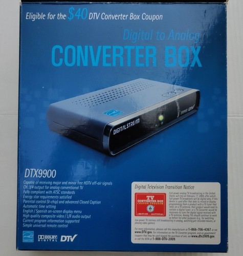 Digitalstream DTX9900 Digital to Analog TV Converter Box Dolby Digital ...