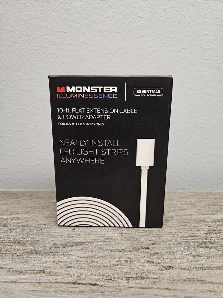 New Monster 10' Flat USB Extension Cable & Power Adapter for 6.5' LED ...