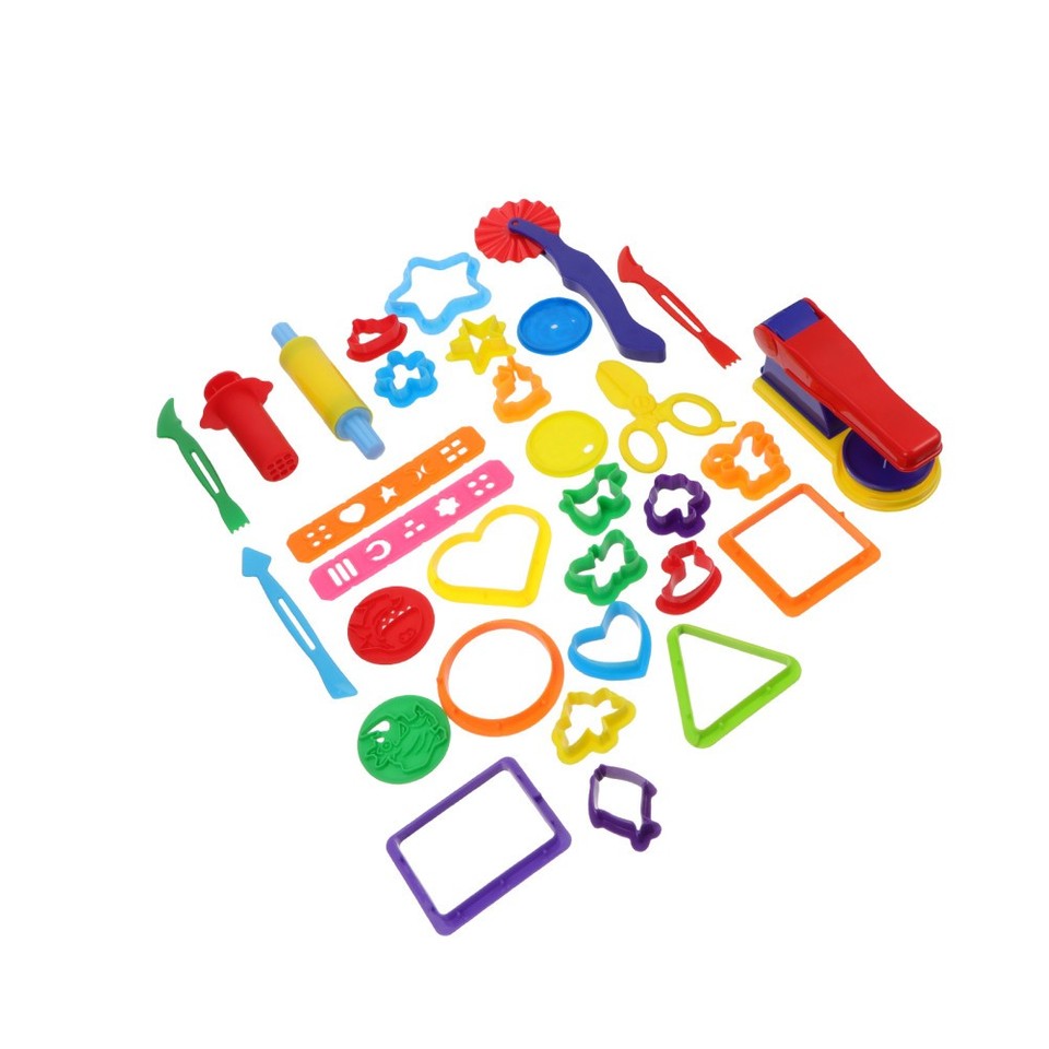 32 Pcs Kids Diy Tools Toys Triangular Circular Plasticine Moldss | eBay ...
