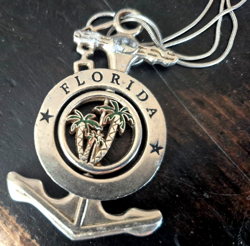 Caption Ship Boat Anchor Charm Dual Chain Silver Tone Cruise Key Chain ...