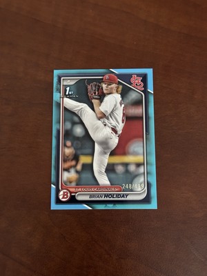 Brian Holiday 2024 Bowman Draft Sky Blue #BD137 SP /499 Cardinals 1st ...