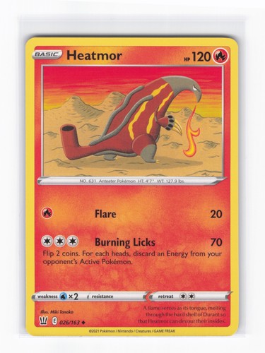Heatmor (Uncommon) SWSH05: Battle Styles 026/163 NM | eBay
