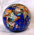 Unique Art 4.3" (110 mm) Dia Gemstone Globe Paperweight Paperweight ...