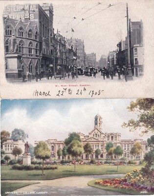 🌅 CARDIFF. 2 old postcards. (#card) | eBay UK