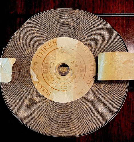 Vintage 3M Elek-Tro-lite / Three-M-Ite 50 Grit 1” Utility Cloth Roll ...