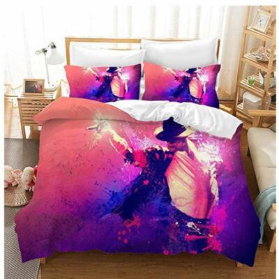 2/3Pcs Michael Jackson Bed Set Doona Quilt Duvet Cover Single Double ...