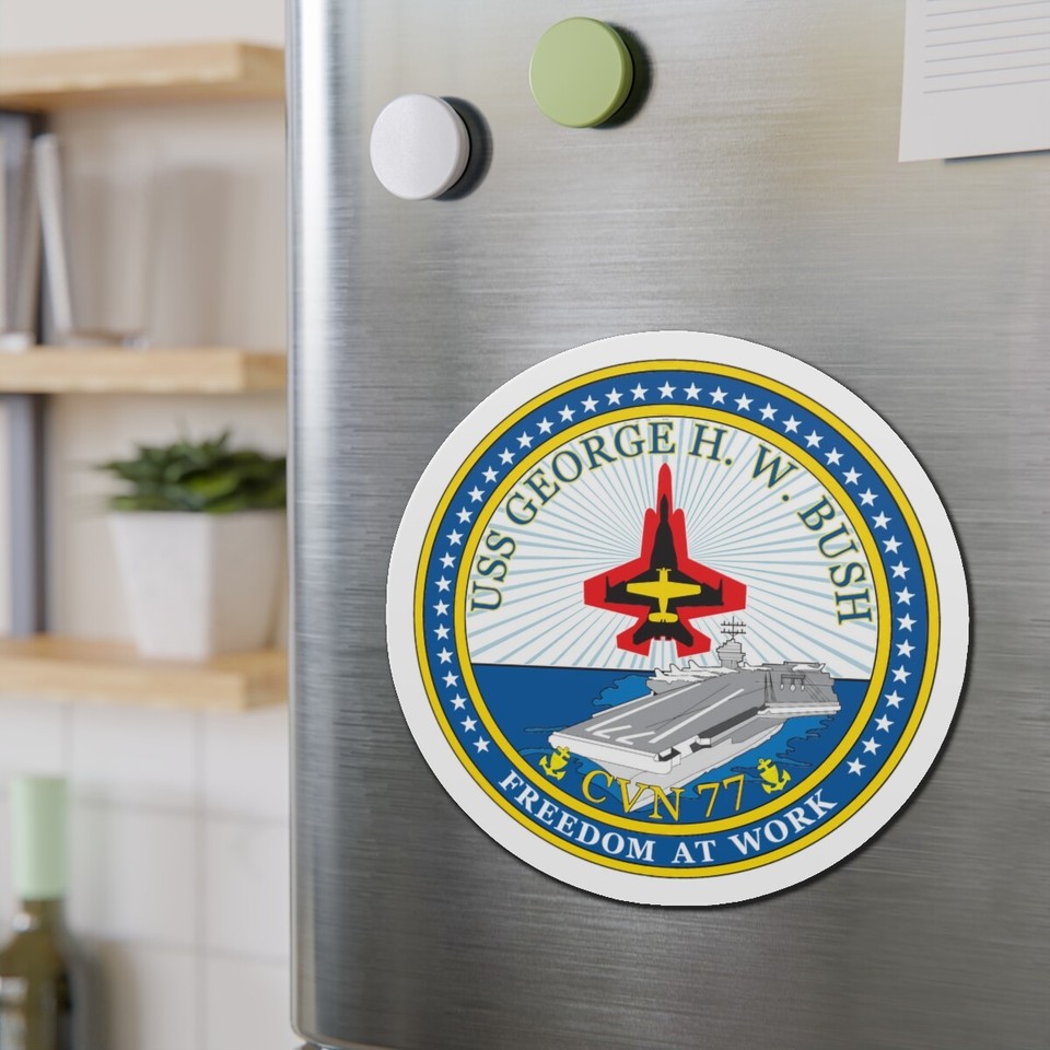 USS George H.W. Bush (CVN 77) Emblem Crest Logo Die-Cut Magnet | eBay ...