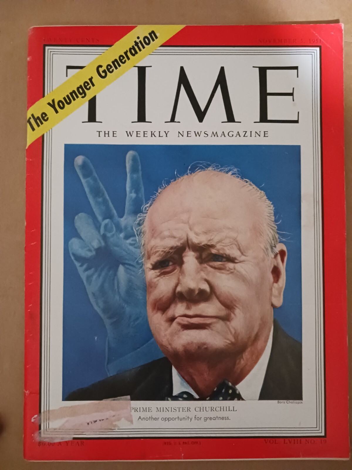 TIME MAGAZINE NOVEMBER 5 1951 Winston Churchill | eBay