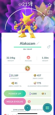 Pokemon GO - Shiny ALAKAZAM (Registered or 30 Days) | eBay