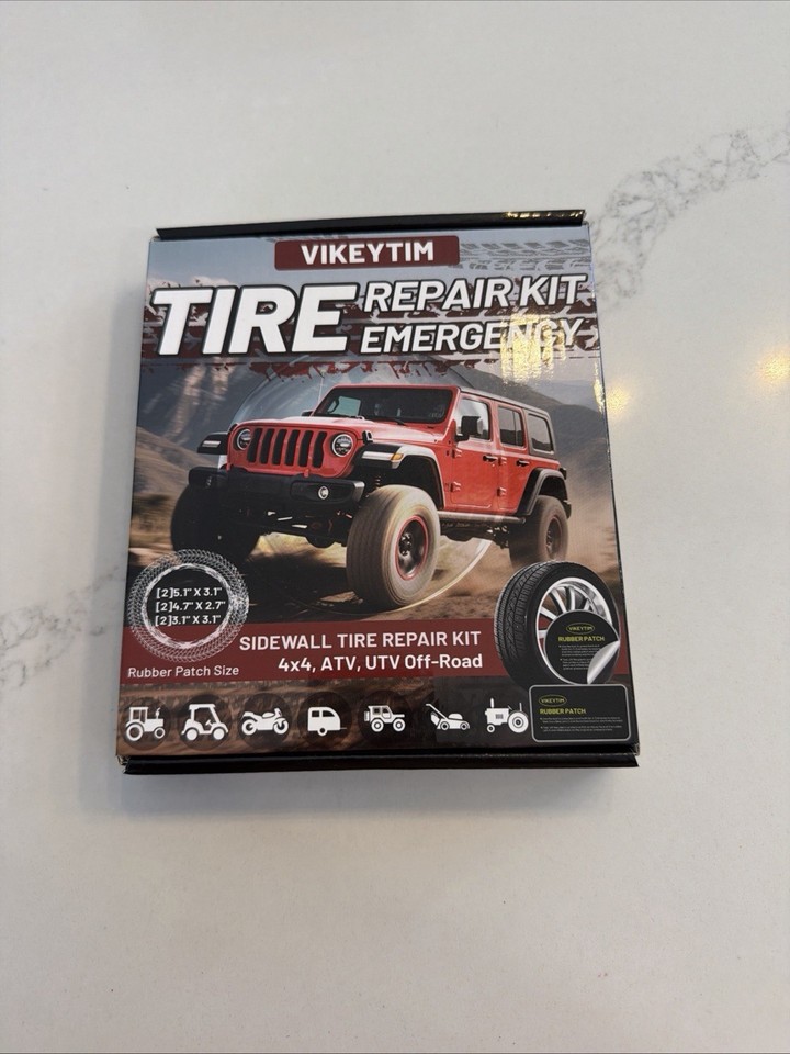 VIKEYTIM Sidewall Tire Repair Kit, Off-Road 4x4 Emergency Tire Patch ...