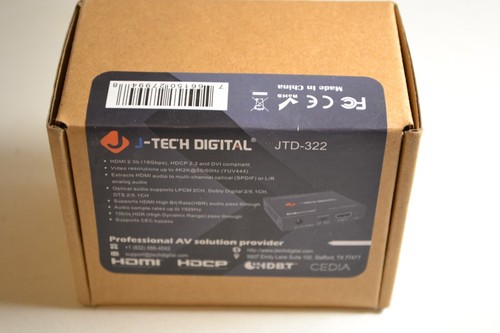 J-Tech Digital 4K 60HZ HDMI Audio Extractor Converter | eBay