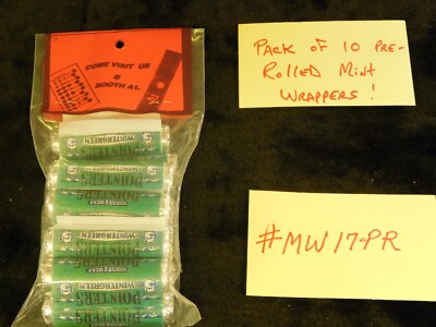 REPO MINT WRAPPERS ANTQ SLOT MACHINE ROLLED POINTERS WINTERGREEN 10 ...