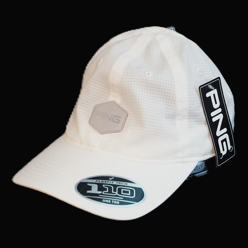 Ping White Lightweight Silver Ping Patch Front Runner Cap Hat Men’s ...
