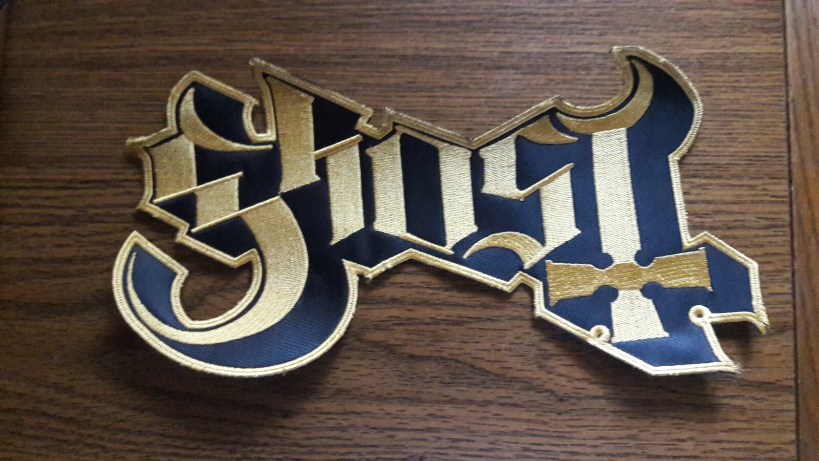 GHOST,SEW ON GOLDEN EMBROIDERED LARGE BACK PATCH | eBay