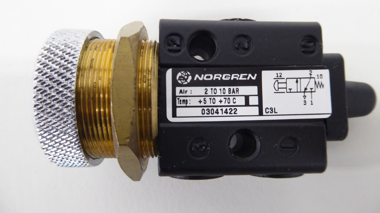 Norgren 03041422 Push Button Spring Activation Valve | eBay