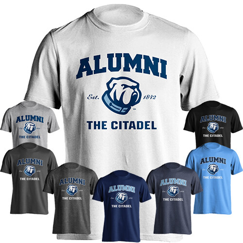 The Citadel Bulldogs Alumni Logo Short Sleeve Graduate T-Shirt Tee | eBay
