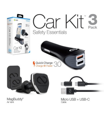 New Naztech Essential Cell Phone Car Kit USB-C Cable Vent Mount Car ...