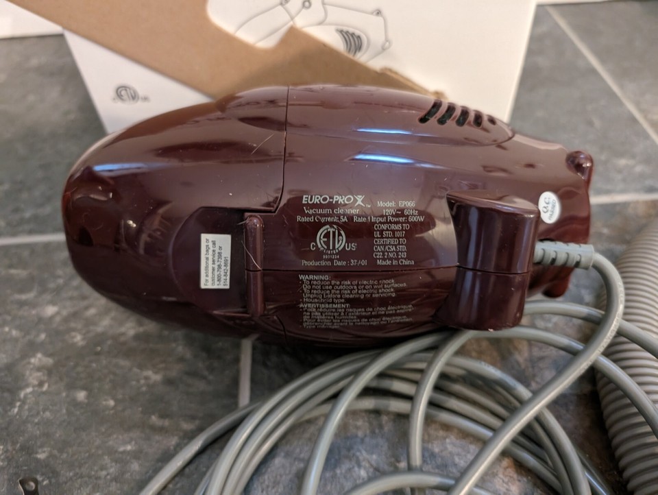 Euro-Pro X Turbo Handheld Vacuum Cleaner Model EP066BNew Old Stock | eBay