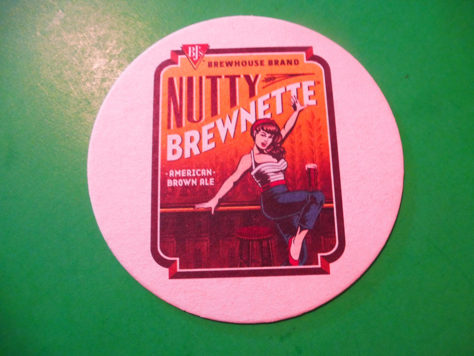 Beer Brewery Coaster ~*~ BJ's Brewhouse Brand Nutty Brewnette American ...