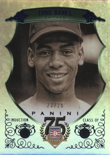 2014 Panini Hall of Fame - Green Shield Blue #48 Ernie Banks /25 for ...