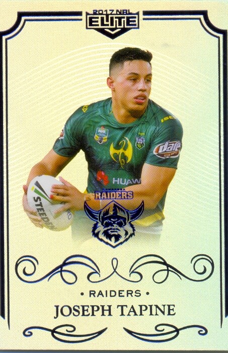 2017 NRL ELITE Silver parallel Card SS020 Joseph Tapine - Canberra ...
