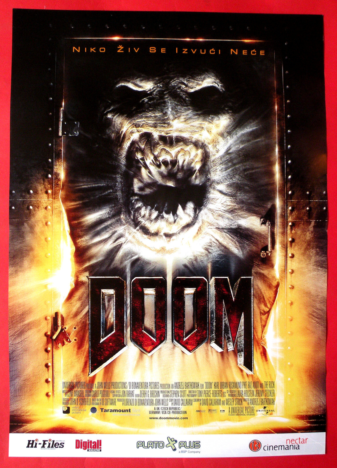 DOOM 1997 KARL URBAN DWAYNE JOHNSON THE ROCK SERBIAN SCI-FI HORROR ...