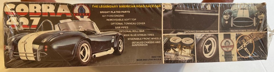 New-Sealed Vintage Shelby Cobra 427 Large 1:16 Scale Model Kit #6422 | eBay