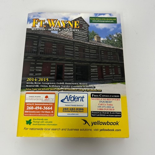 2014-2015 Ft Wayne Yellowbook Phone Book Business White Yellow Pages | eBay