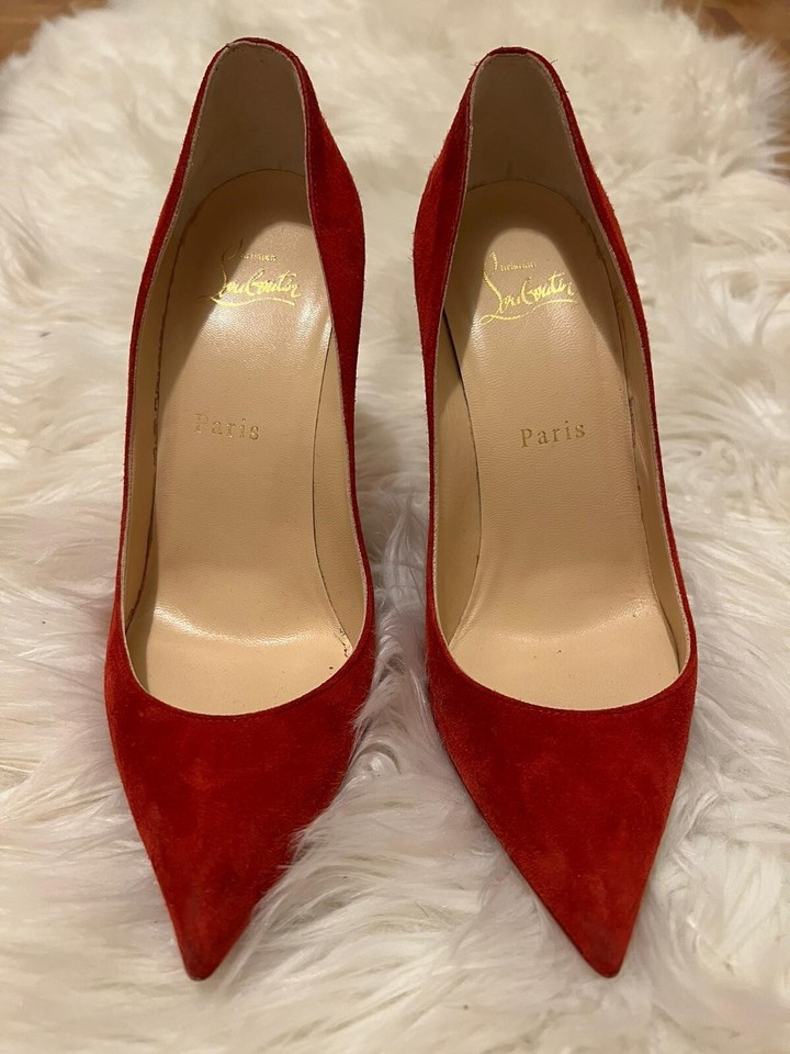 Christian Louboutin Red Suede So Kate 120mm Pumps SZ 37 | eBay