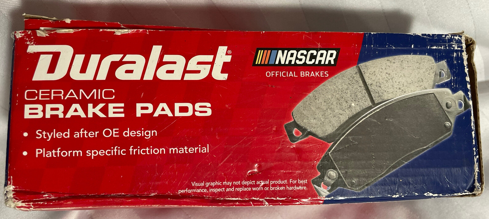 Duralast Brake Pads MKD1507 4 Pieces Nascar Official Car Brakes Ceramic ...
