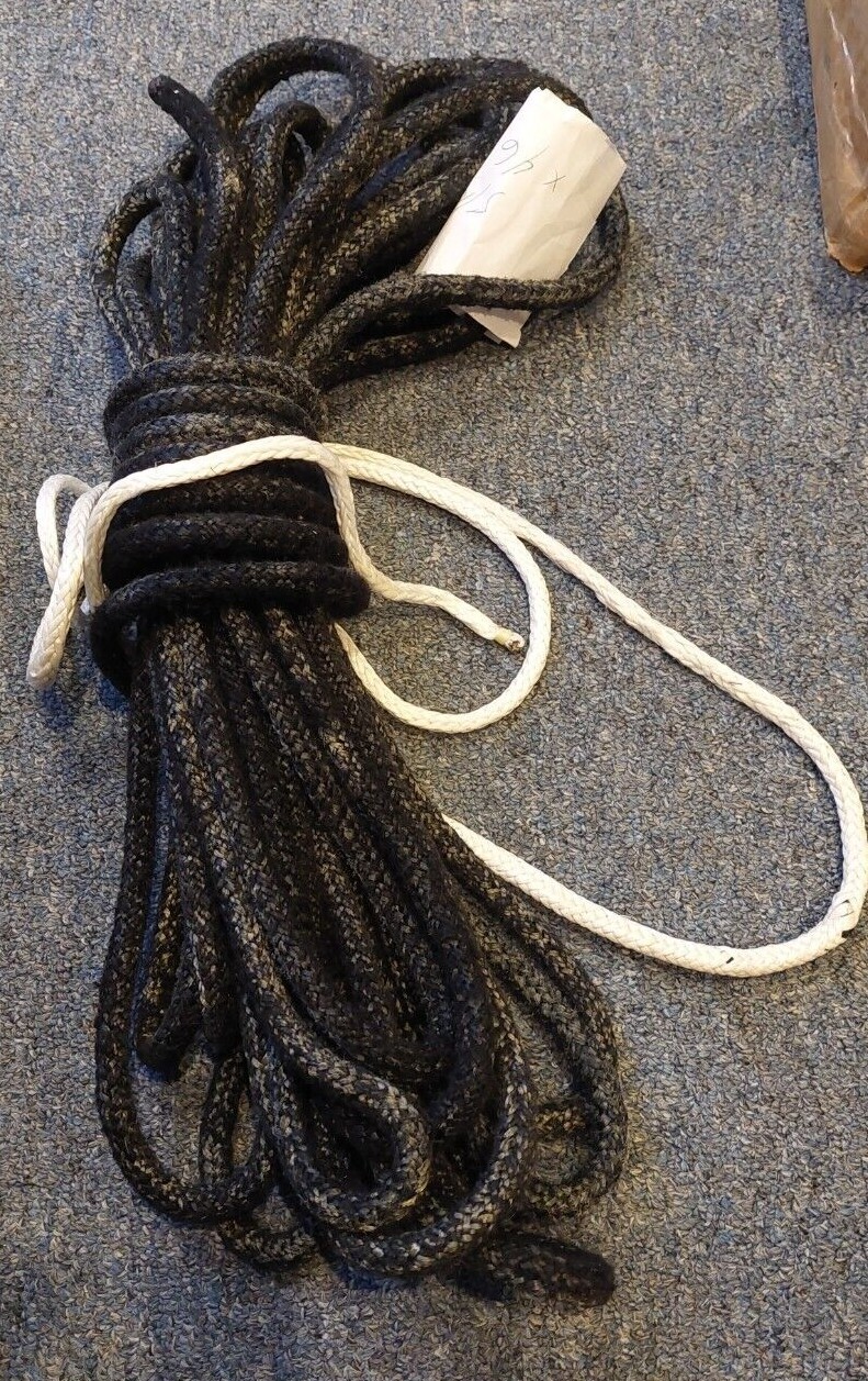 3/8" (8mm)x46' Braided Poly Core w Soft Spun Cover w Dyneema Tail ...