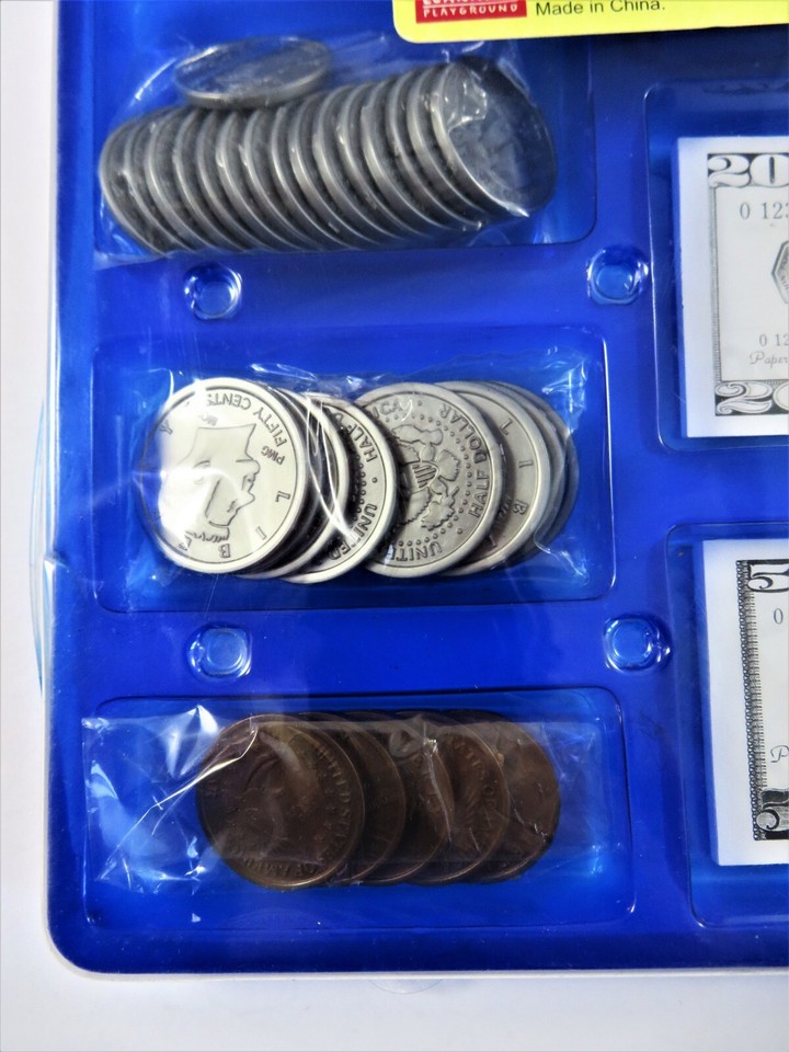 Learning Playground Toy Money Tray Coins Currency Set Interactive ...