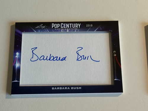 2019 Leaf Pop Century Cut Signature Autograph Barbara Bush First Lady ...