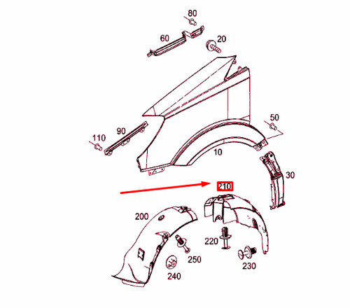 MB SPRINTER 906 FRONT RIGHT WHEEL ARCH LINER REAR PART A9066841877 NO🇺🇸 ...