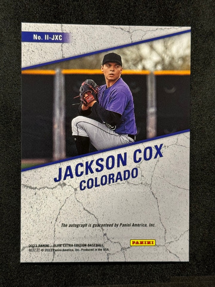 2023 Panini Elite Extra Edition Auto Impact Impressions Jackson Cox (A ...