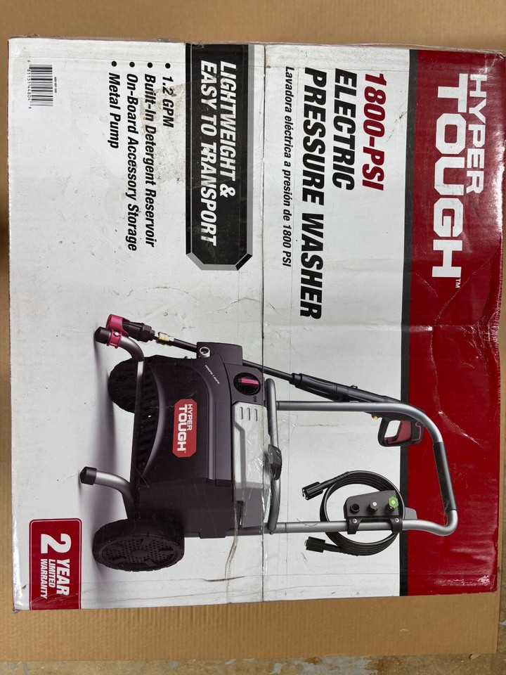 Hyper Tough 1800 PSI At 1.2 GPM 120V Electric Powered Cold Water ...