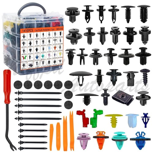 1725Pcs Car Retainer Auto Fasteners Push Trim Plastic Clips Pin Rivet ...