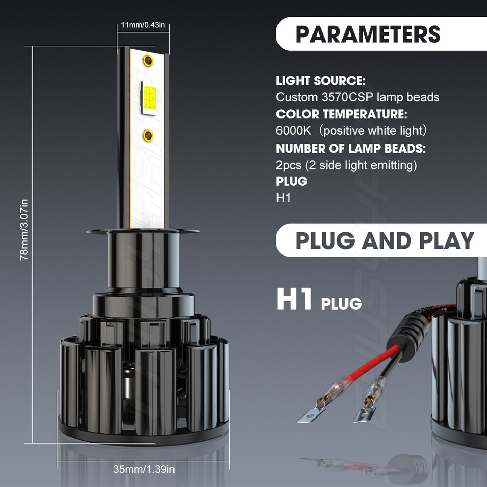 For 2011-2013 Kia Optima Led Headlight Hi/Lo+Fog light Combo Bulbs ...