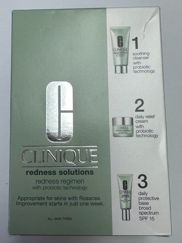 Clinique Redness Solutions Daily Relief Cream/Cleanser/Base SPF 15 ...