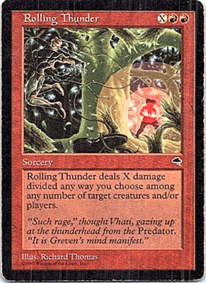 Rolling Thunder Magic The Gathering Tempest Heavy Play | eBay