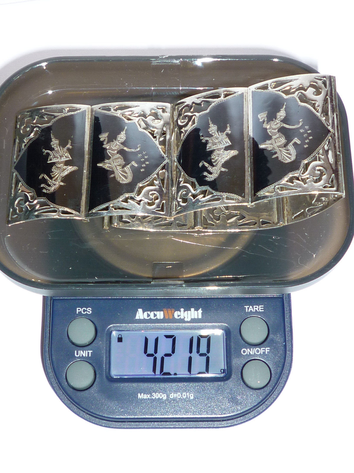 Sian Silver Bracelet Thai Goddess Dancers Vintage 925 Thailand Heavy big bangle | eBay UK