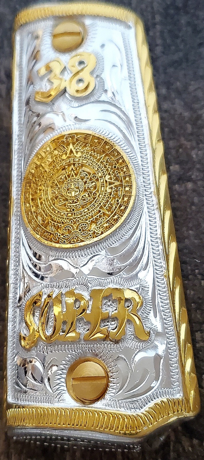 Cachas 38 super Calendario azteca premium engraved 1911 mexican custo ...