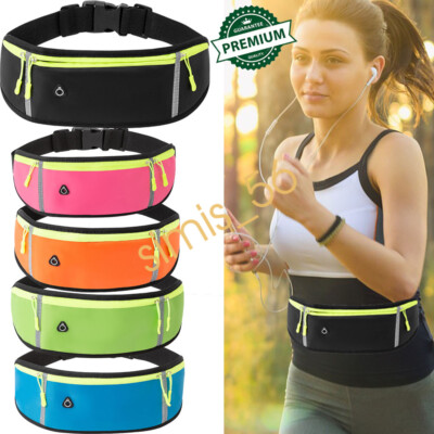 Jogging Running Belt Bum Waist Bag Pouch Pockets Phone Holder Runner ...
