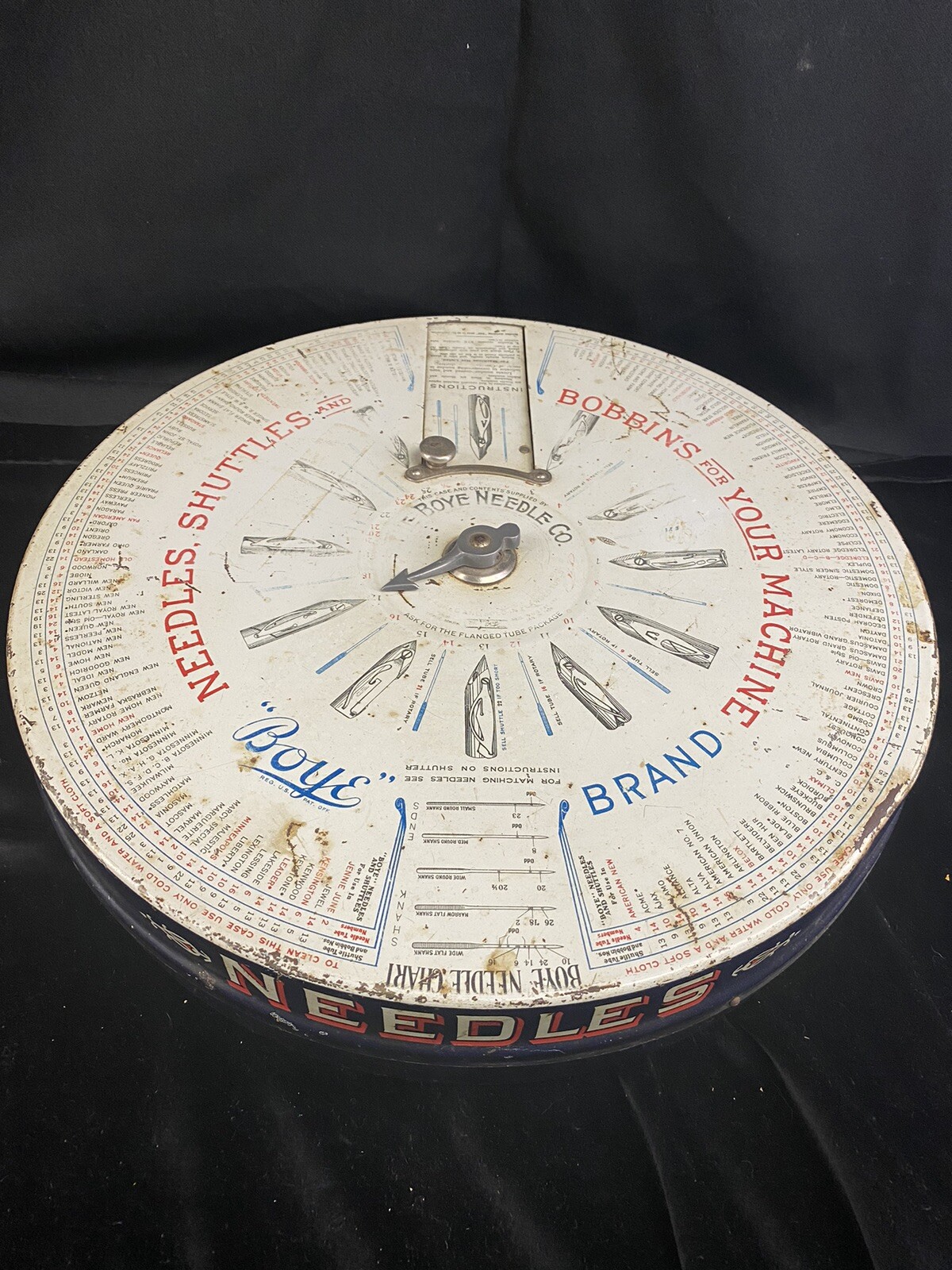 Antique 1920s Boye Needle Co. Chicago Spinning Display Store Dispenser ...