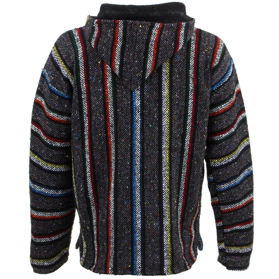 Mexican Baja Hoodie Hoody Jerga Drug Rug Jumper Siesta Surf Hippy Baha ...